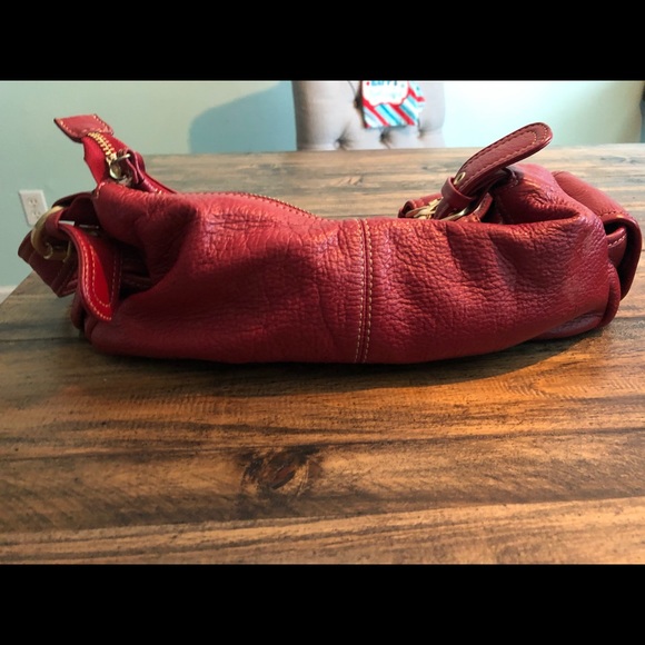 Bags | Celsius Red Leather Purse | Poshmark